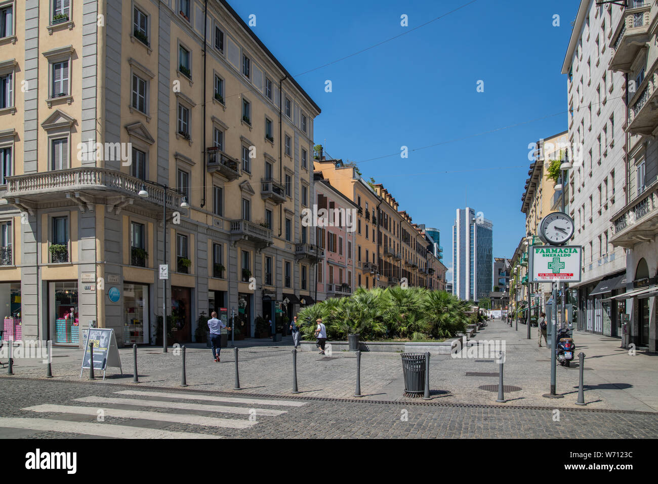Milan, Italy - 30 June 2019: View of Corso Como street Stock Photo - Alamy