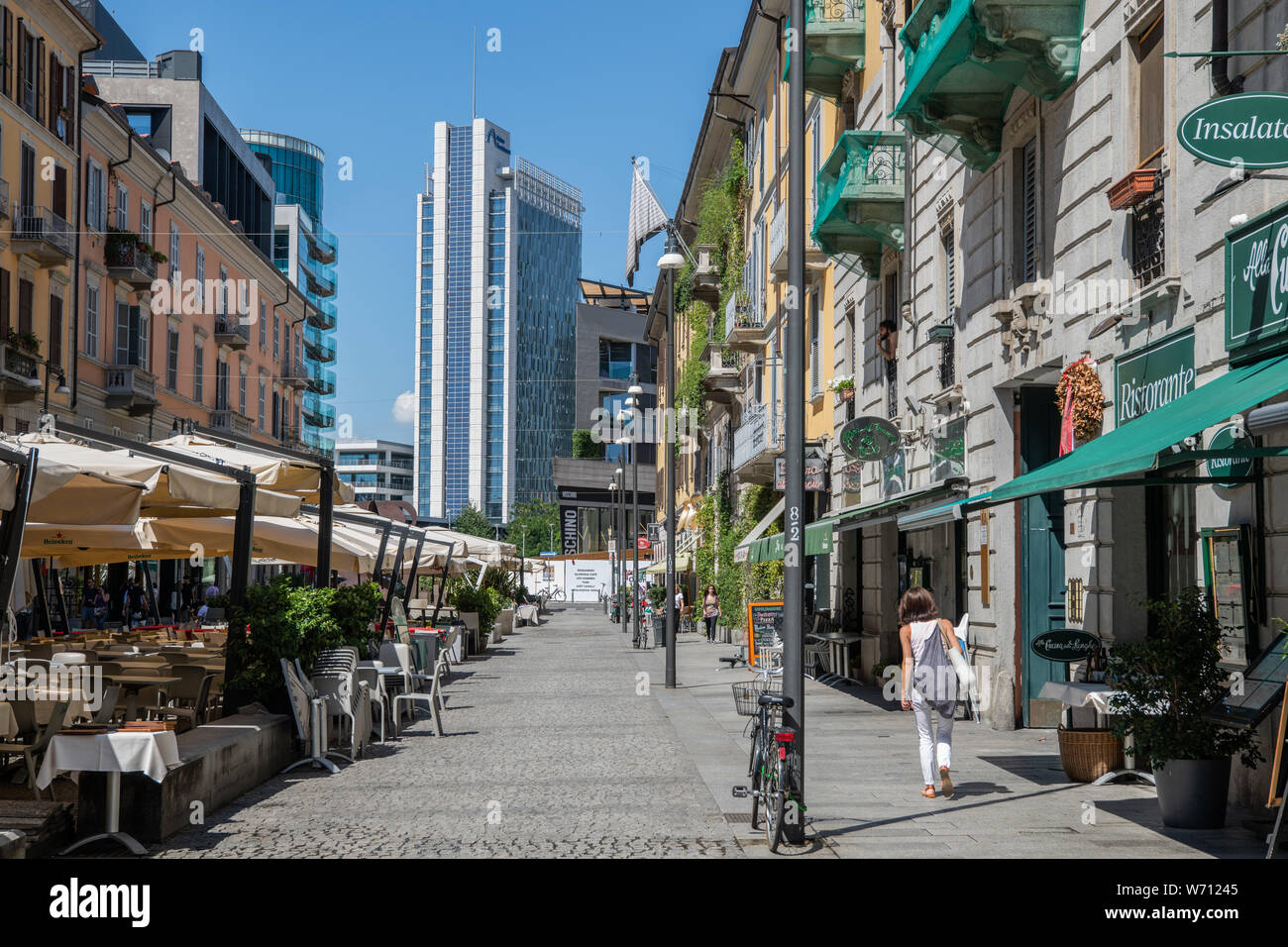 Milan, Italy - 30 June 2019: View of Corso Como street Stock Photo - Alamy