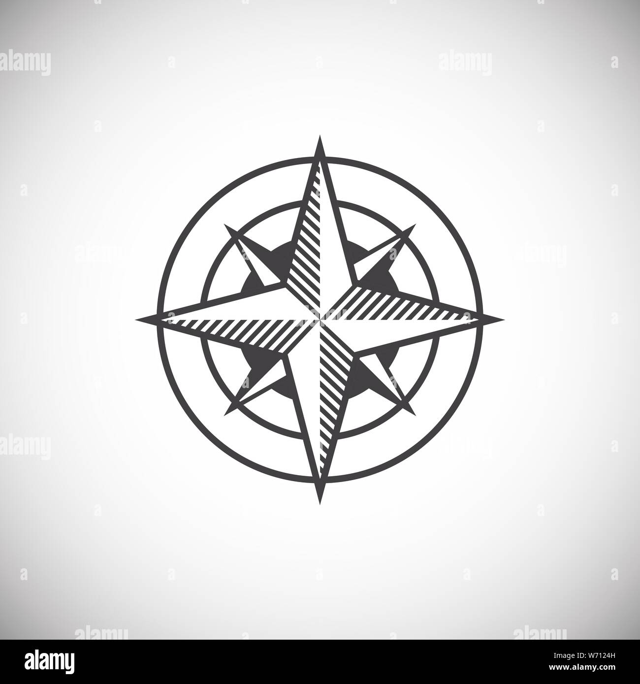 Windrose icon on background for graphic and web design. Simple ...