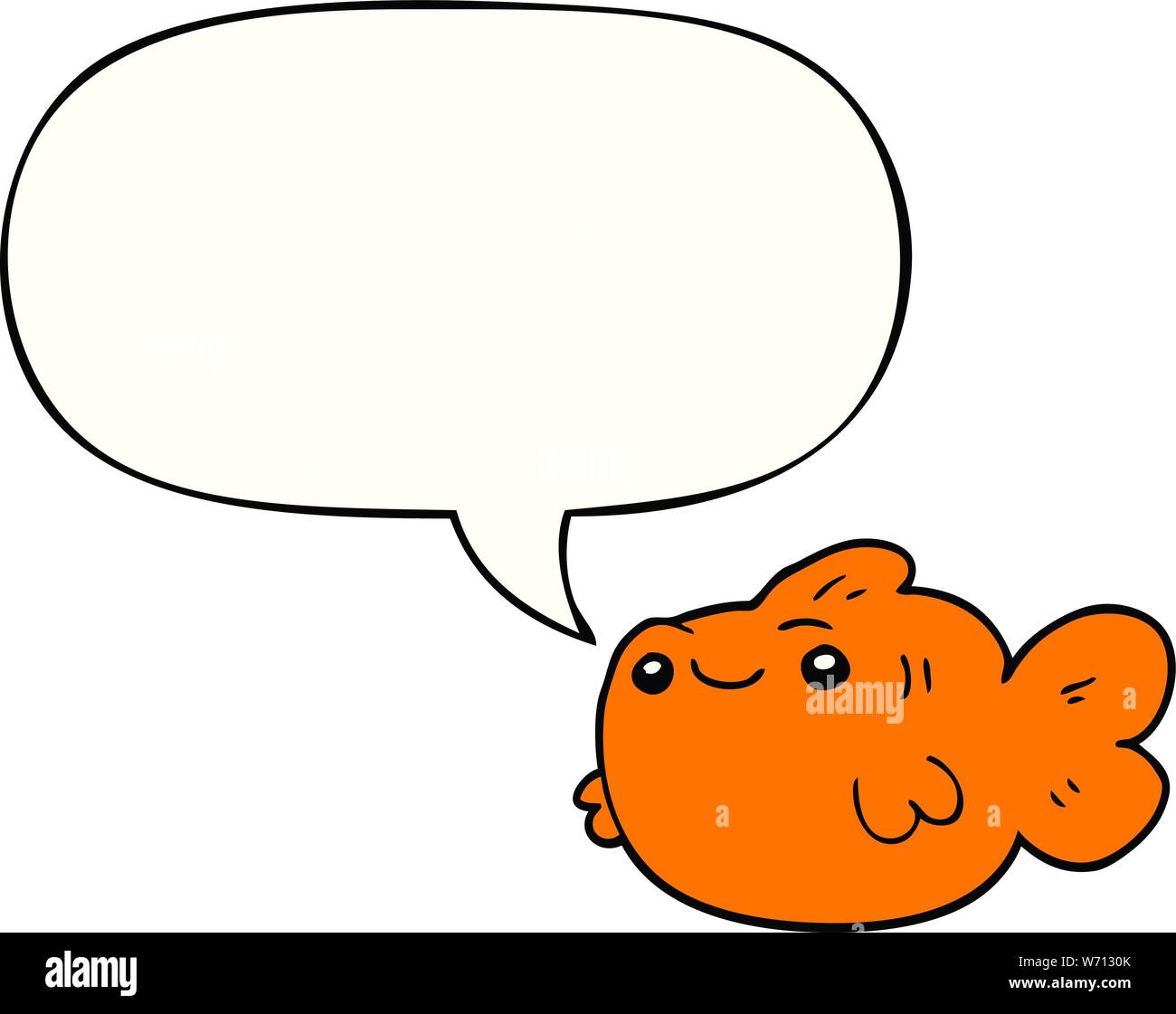 cartoon fish with speech bubble Stock Vector Image & Art - Alamy