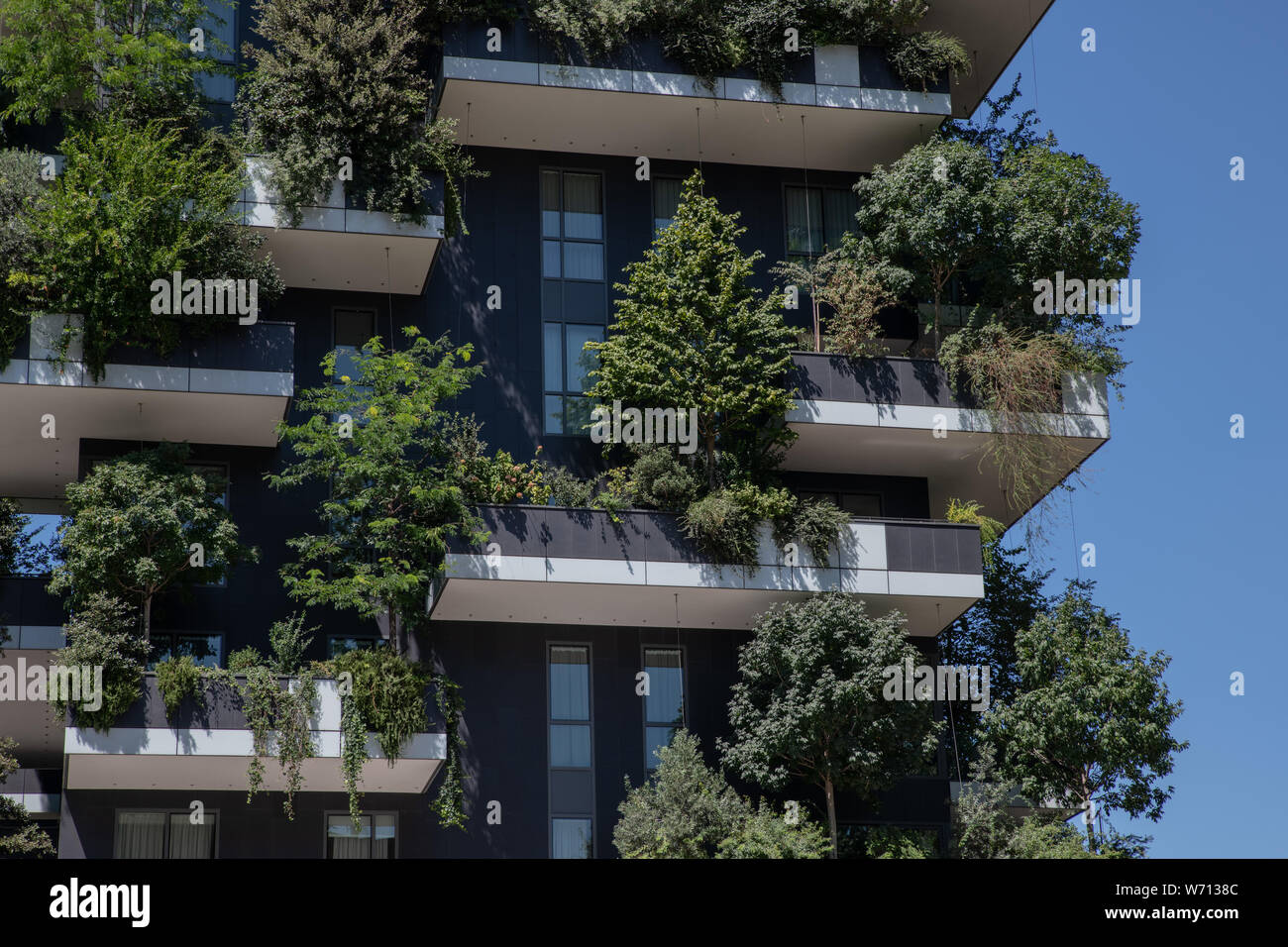 Milan, Italy - 30 June 2019: View of Vertical Forest - Bosco verticale ...