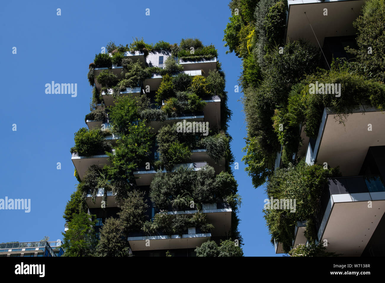 Milan, Italy - 30 June 2019: View of Vertical Forest - Bosco verticale ...
