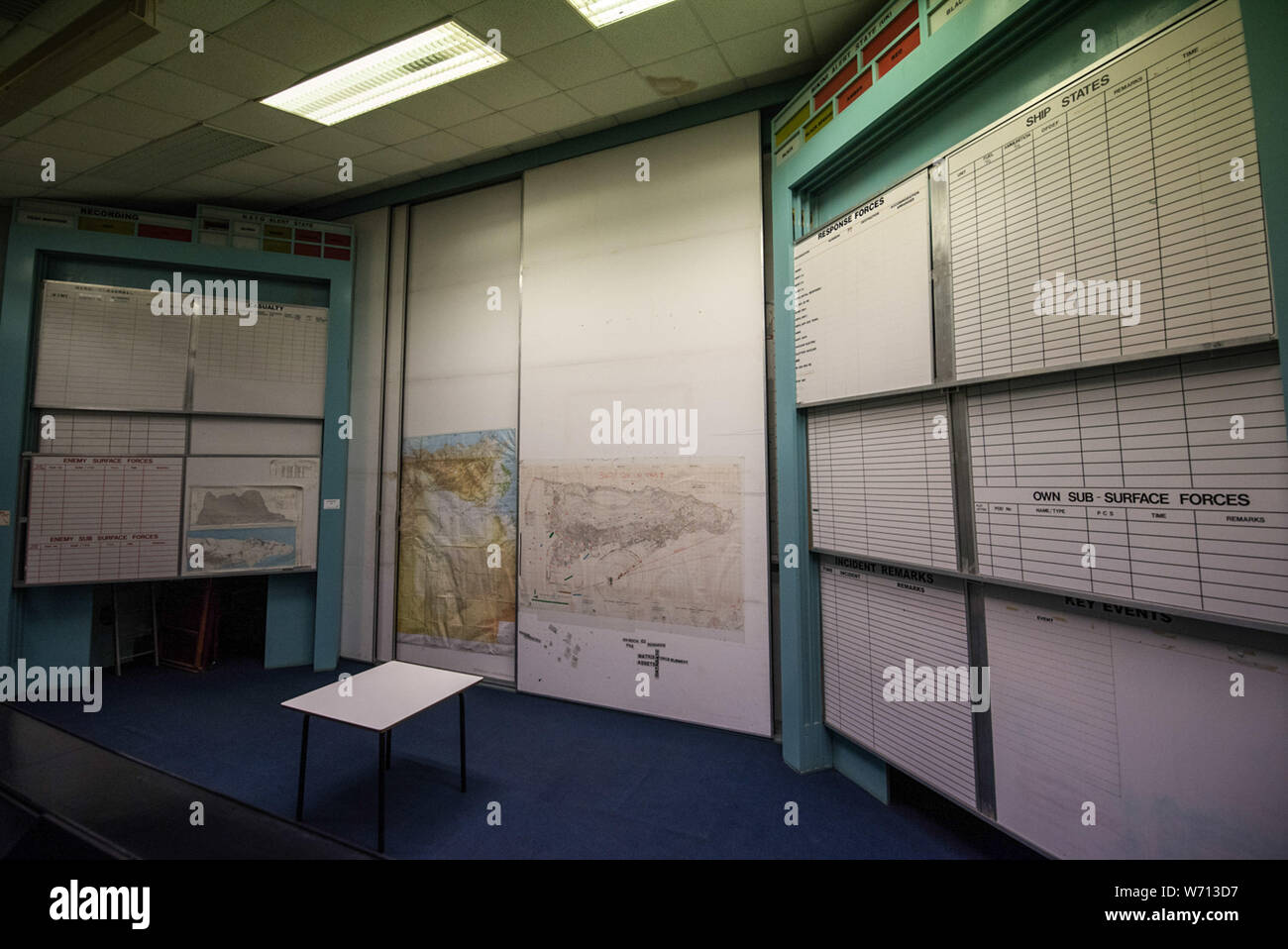 Gibraltar, Europe, March, 2016. This command and control bunker was ...