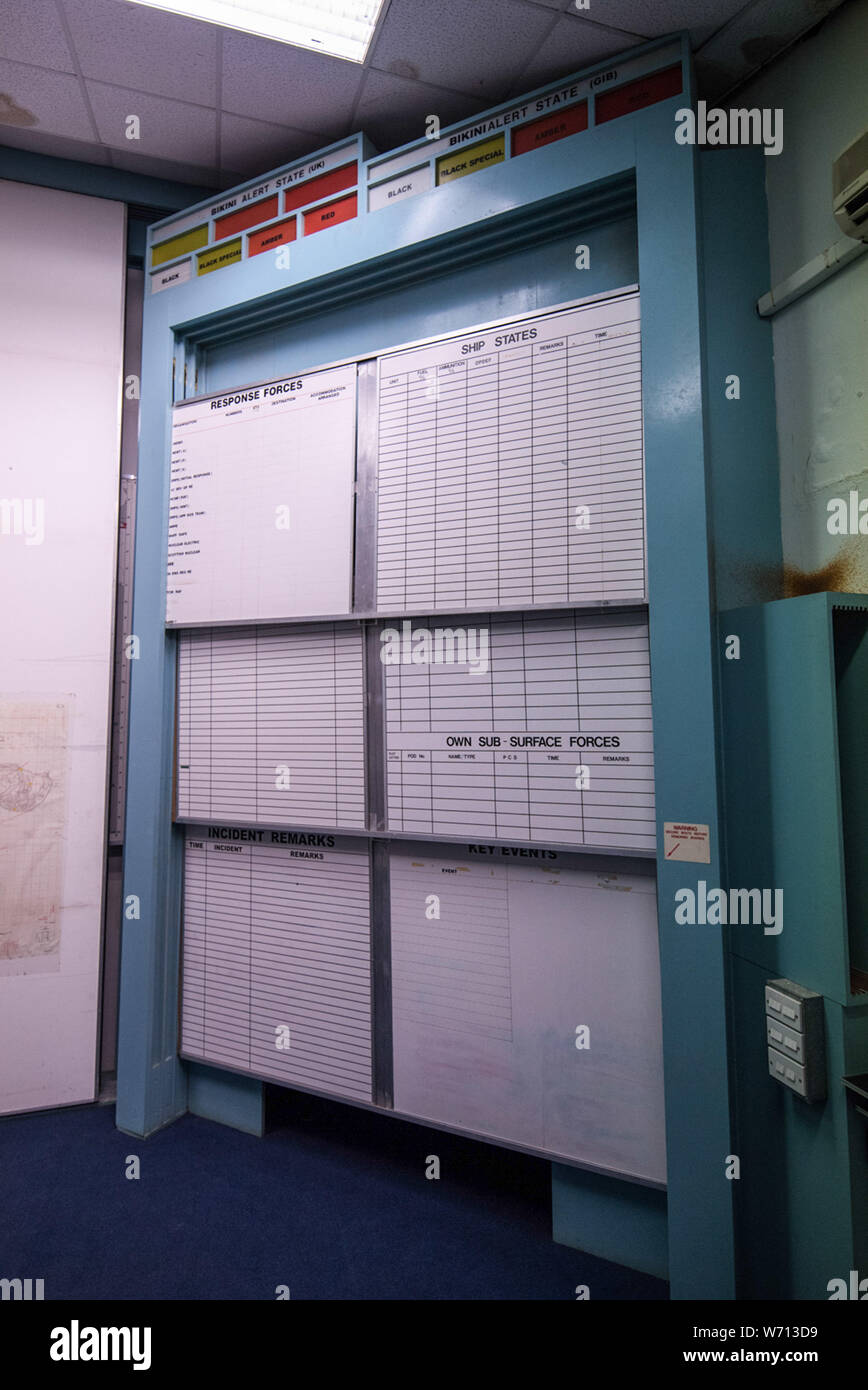 Gibraltar, Europe, March, 2016. This command and control bunker was ...