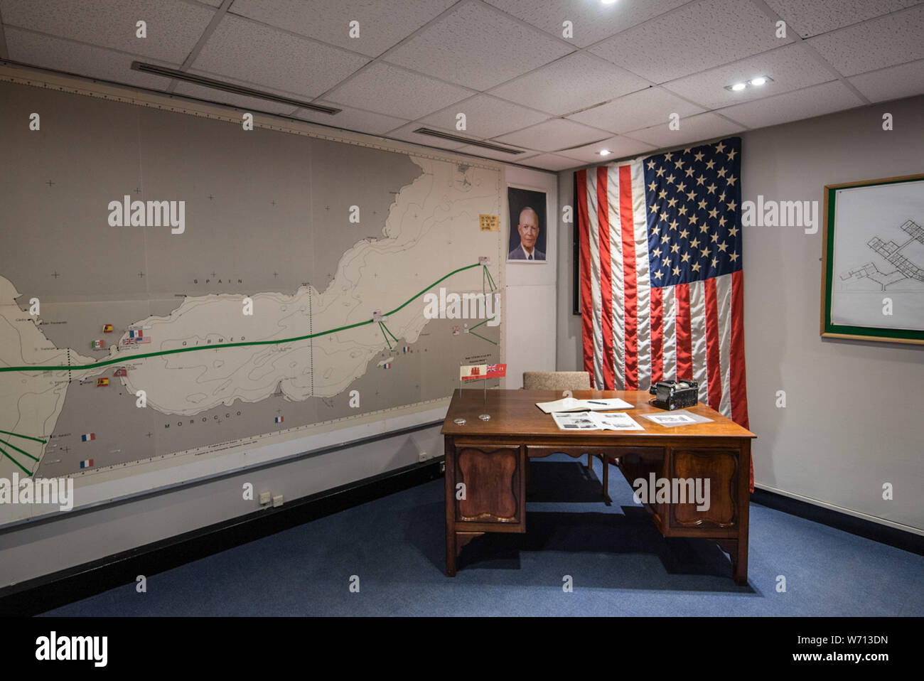 Gibraltar, Europe, March, 2016. This command and control bunker was ...