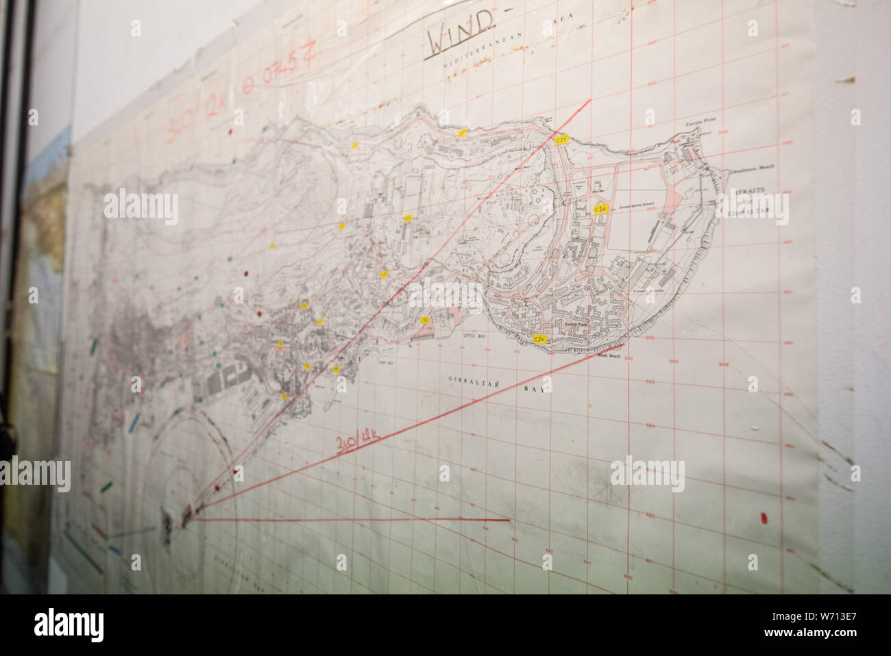 Gibraltar, Europe, March, 2016. This command and control bunker was ...