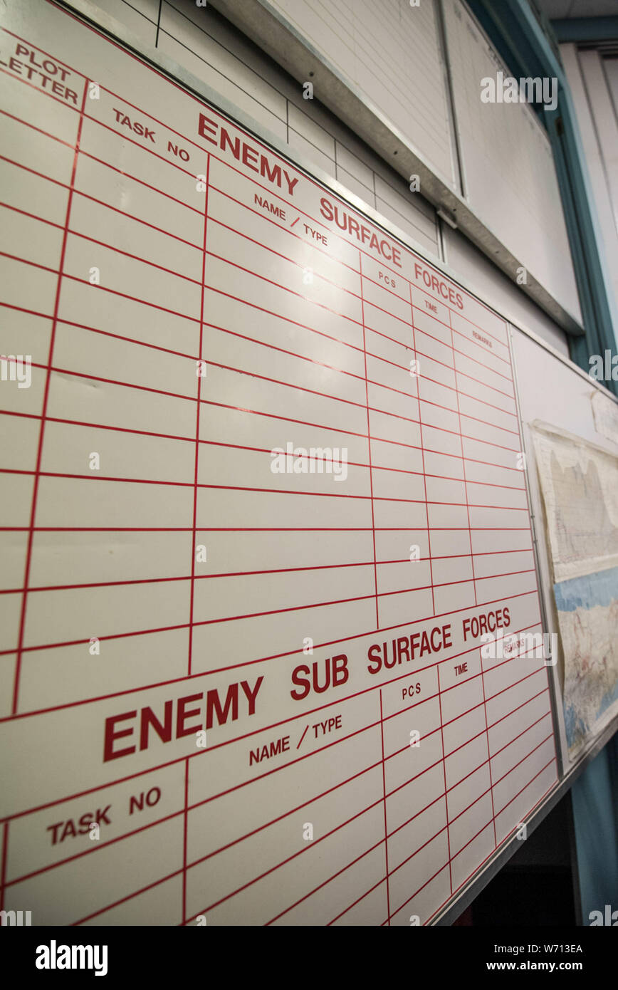 Gibraltar, Europe, March, 2016. This command and control bunker was ...