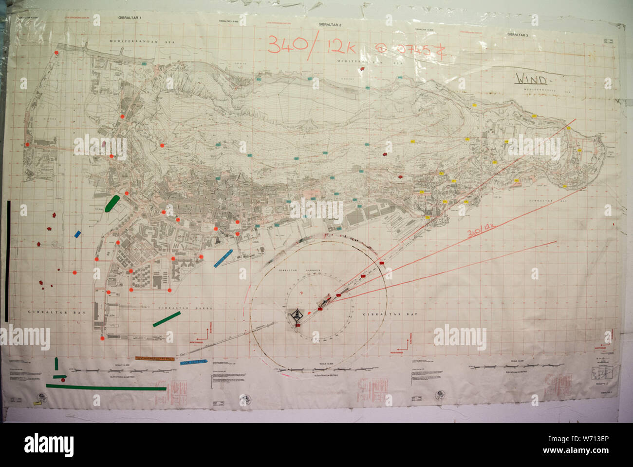 Gibraltar, Europe, March, 2016. This command and control bunker was ...