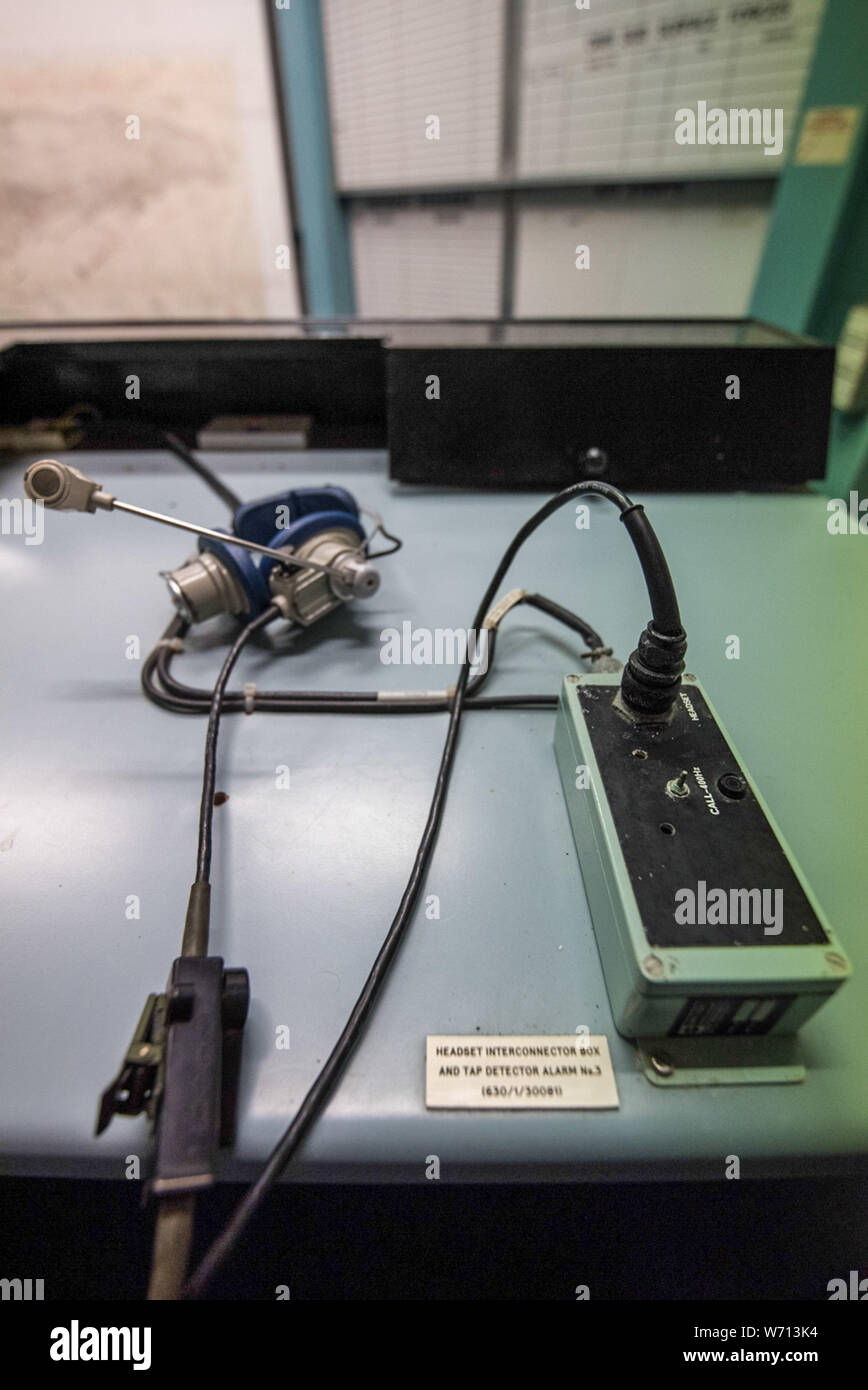 Gibraltar, Europe, March, 2016. This command and control bunker was ...