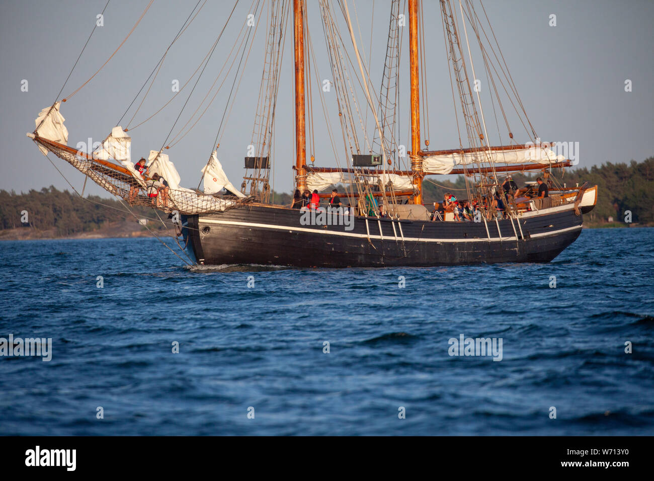 Beautiful wooden boat Stock Photo - Alamy