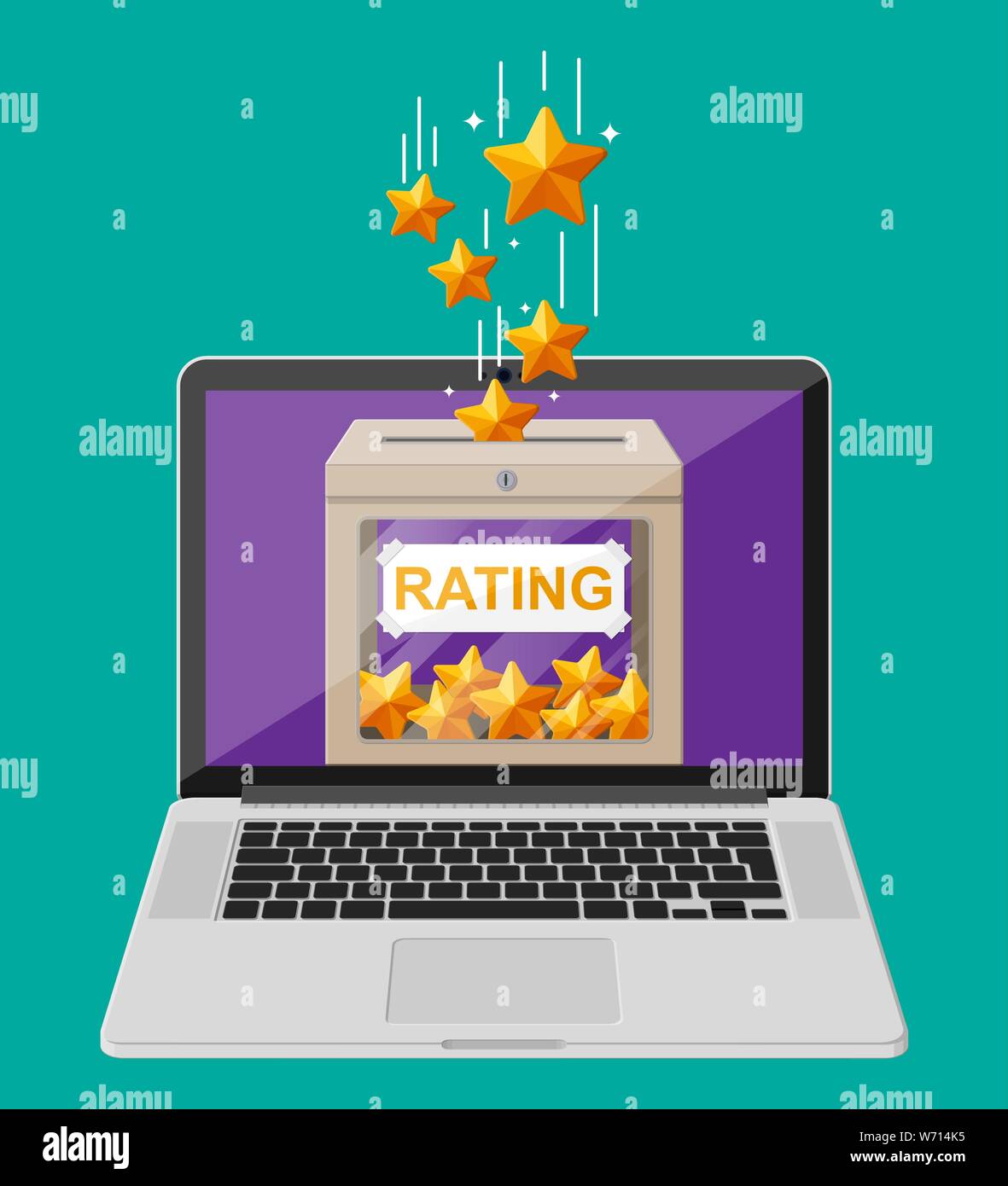 Rating box on laptop screen Stock Vector Image & Art - Alamy