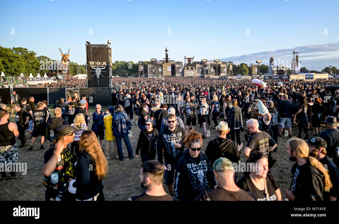 Wacken, Germany. 03rd Aug, 2019. Festival participant of the WOA ...