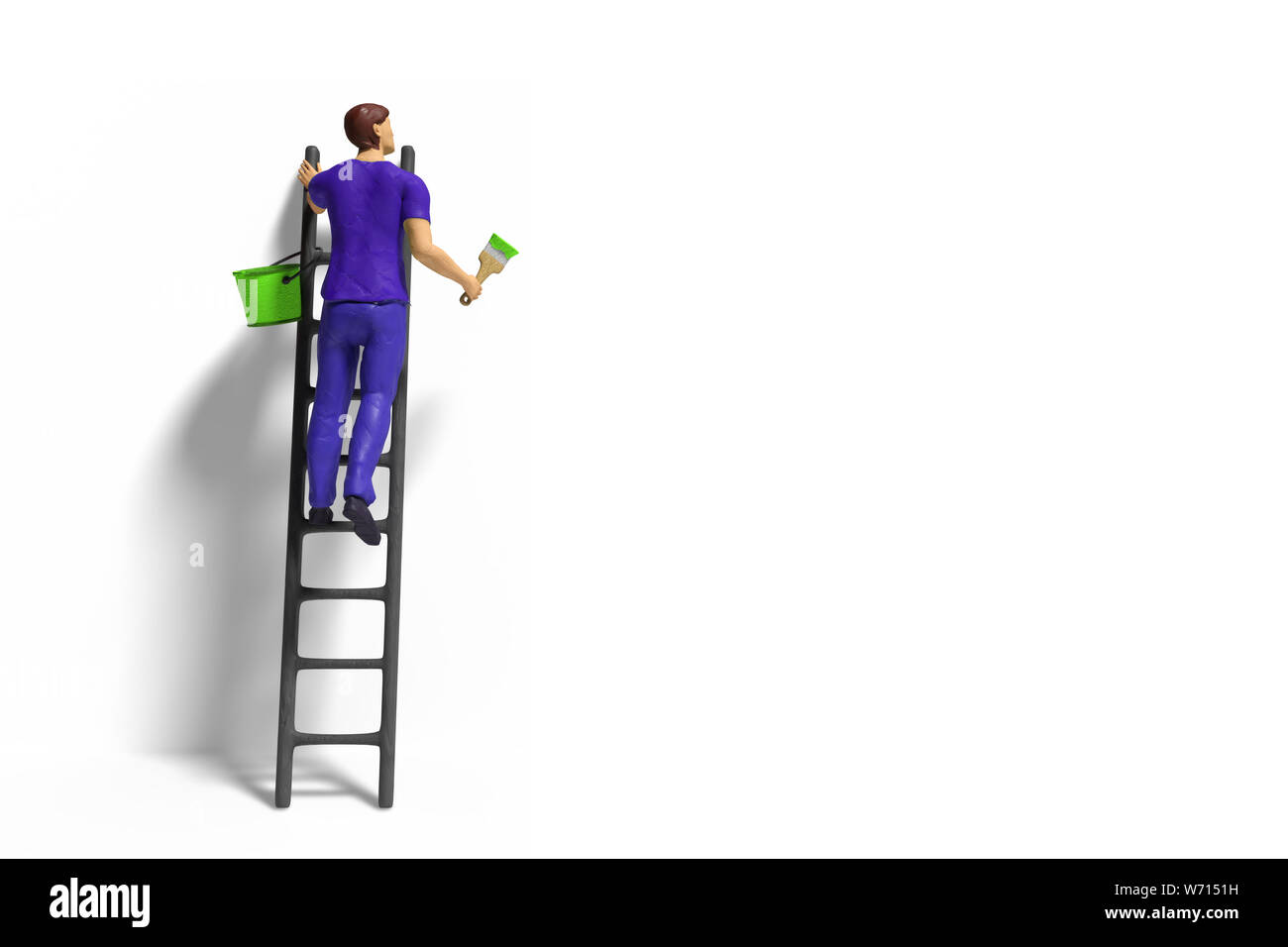 Man climbing ladder cutout Cut Out Stock Images & Pictures - Alamy