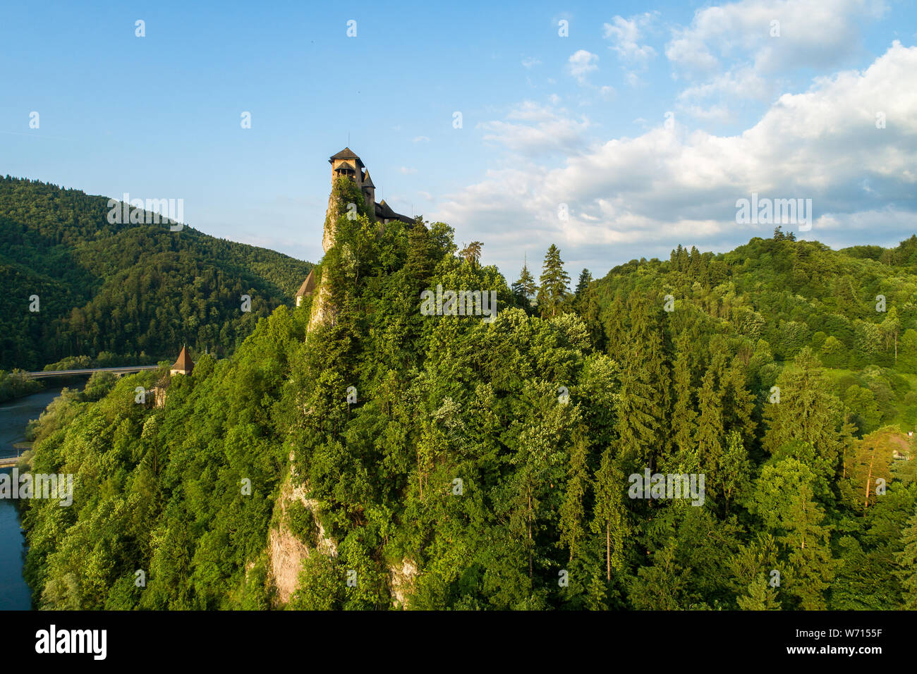 Orava castle - Oravsky Hrad in Oravsky Podzamok in Slovakia. Medieval ...