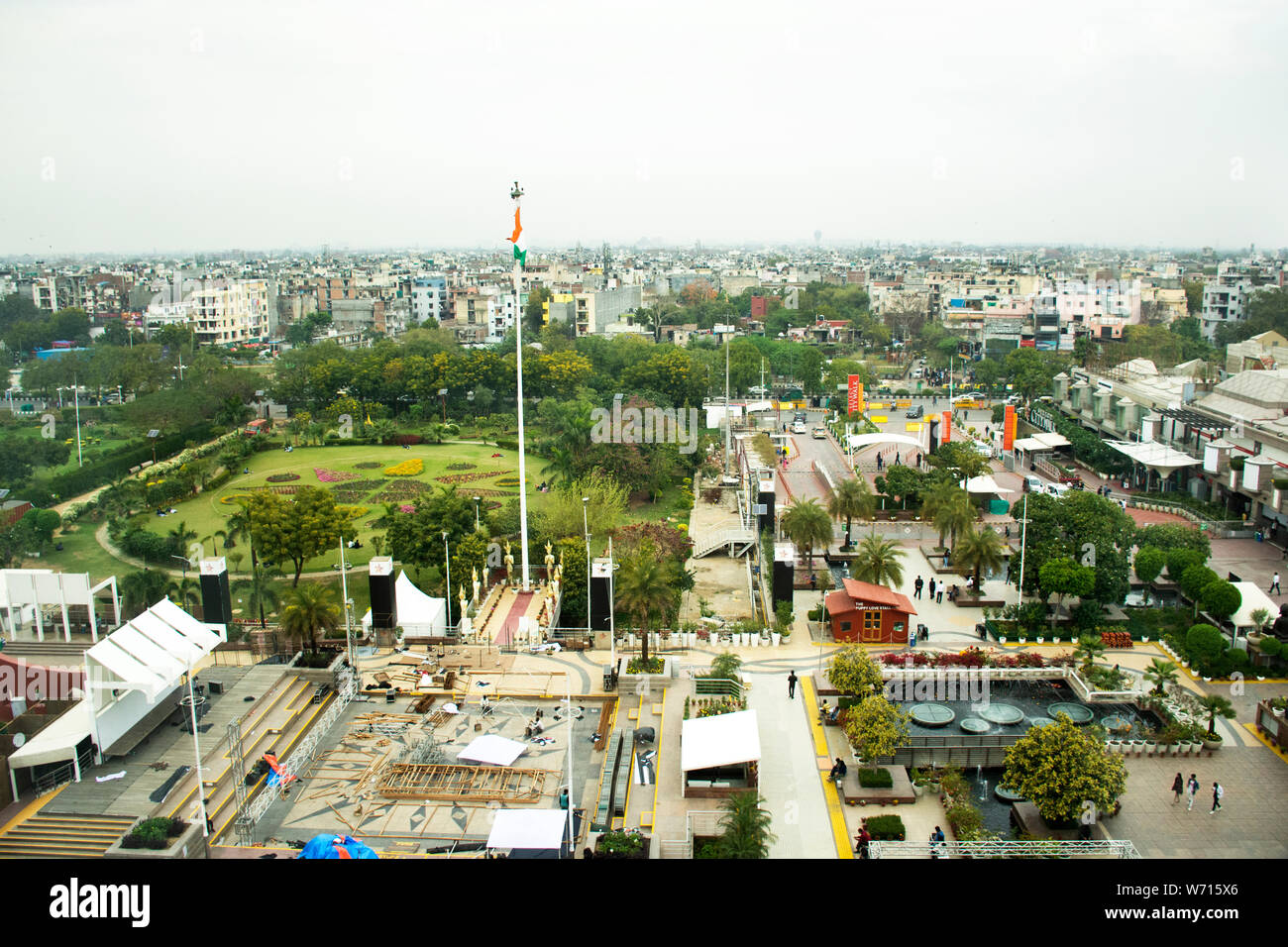 Aerial view landscape and cityscape of New delhi city from Select ...