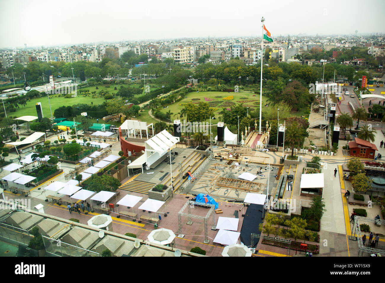 Aerial view landscape and cityscape of New delhi city from Select ...