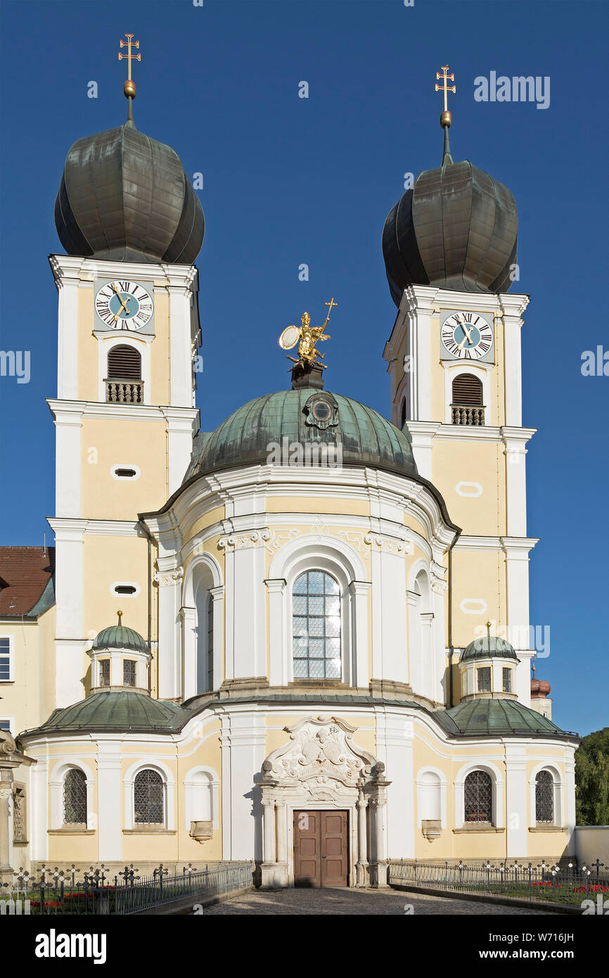 Benedictine abbey, Metten, Bavarian Forest, Bavaria, Germany Stock ...