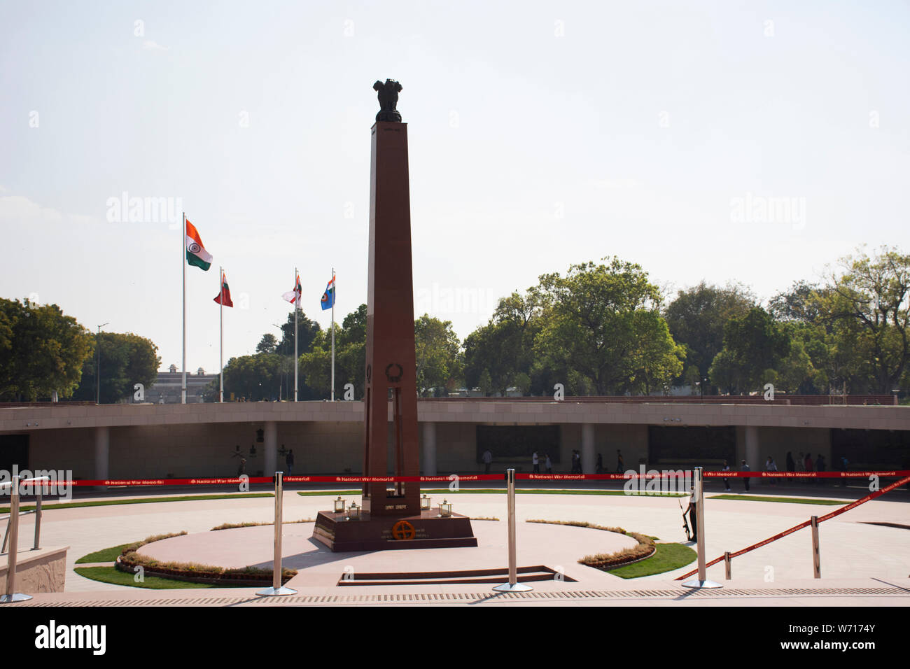 Indian people and foreigner travelers walk travel visit National War ...