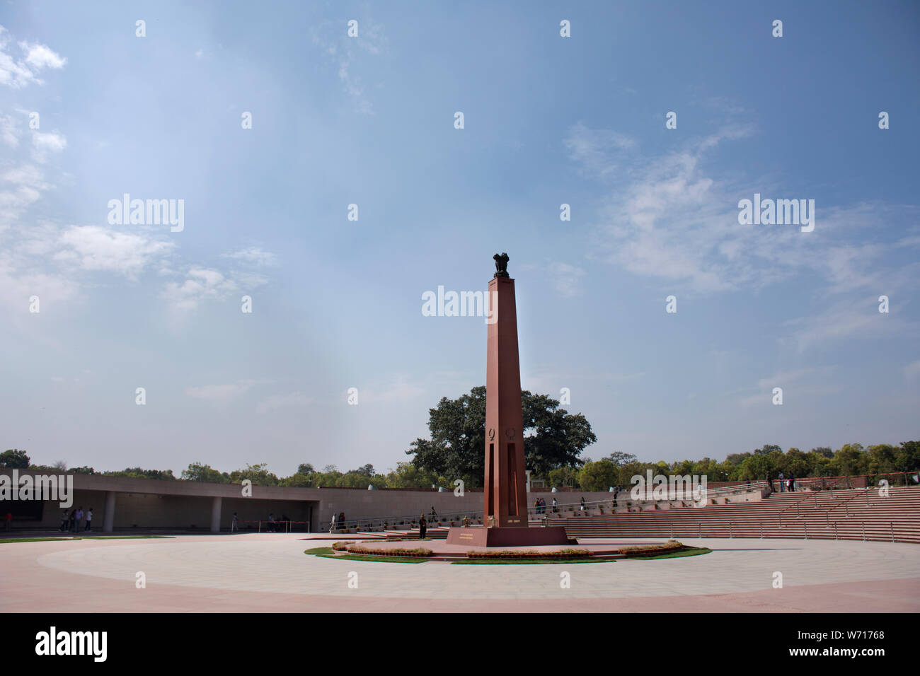 Indian people and foreigner travelers walk travel visit National War ...