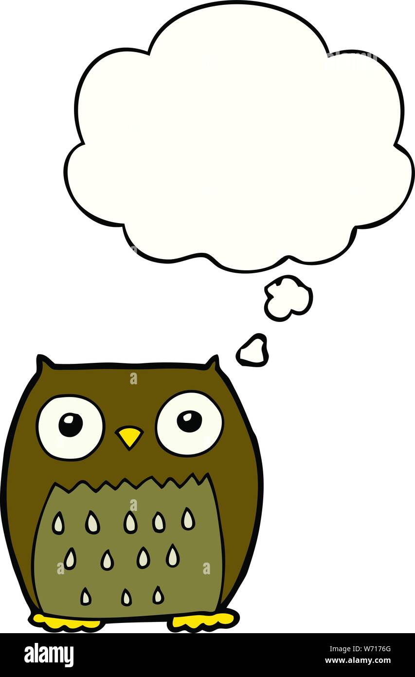 Cartoon owl thinking hi-res stock photography and images - Alamy