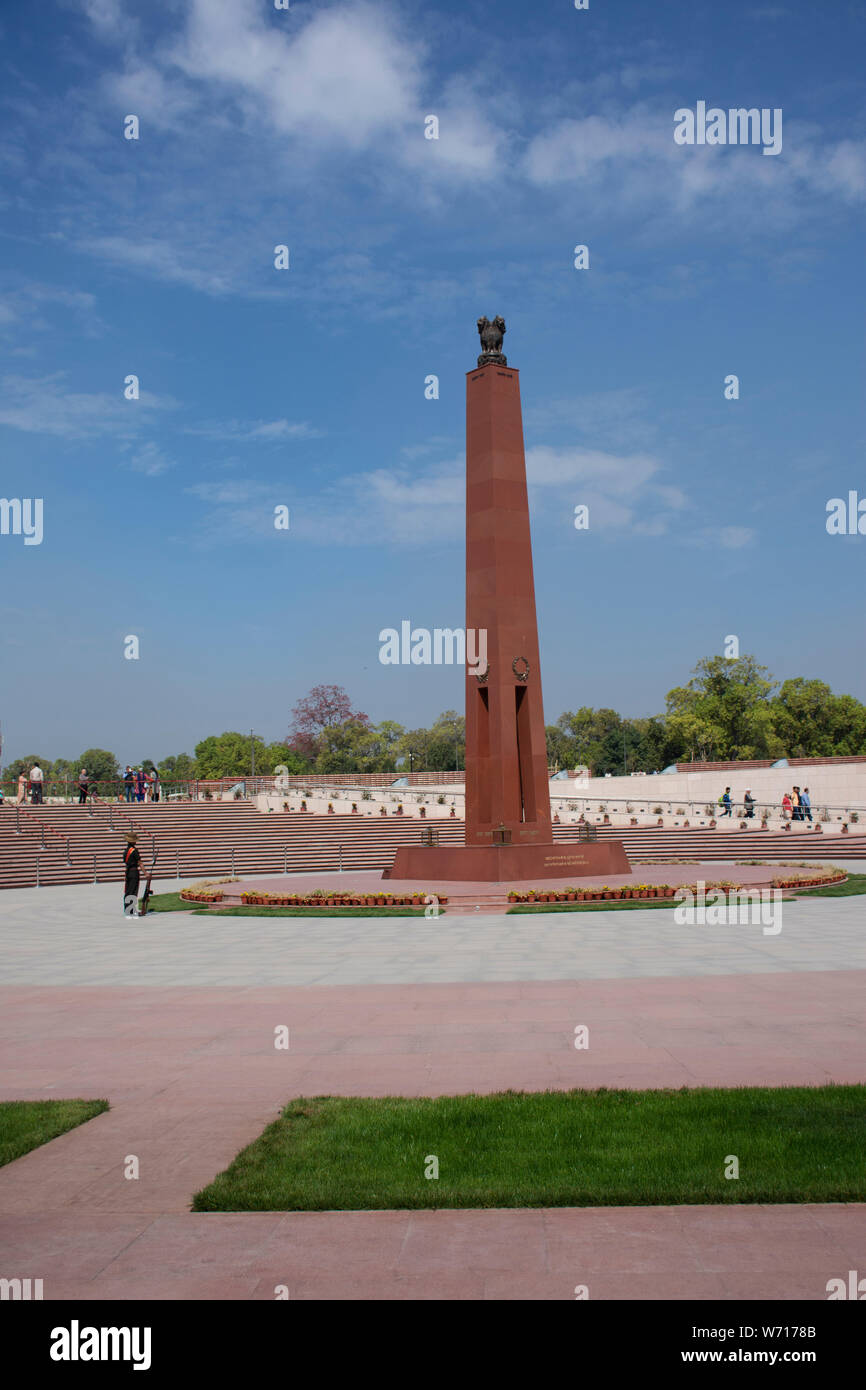 Indian people and foreigner travelers walk travel visit National War ...