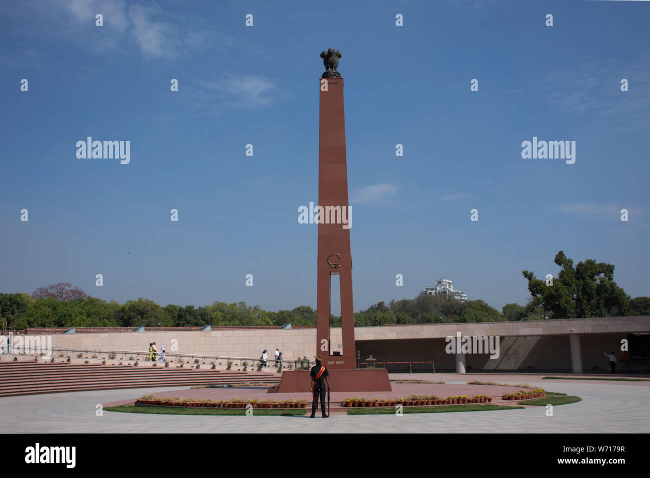 Indian people and foreigner travelers walk travel visit National War ...