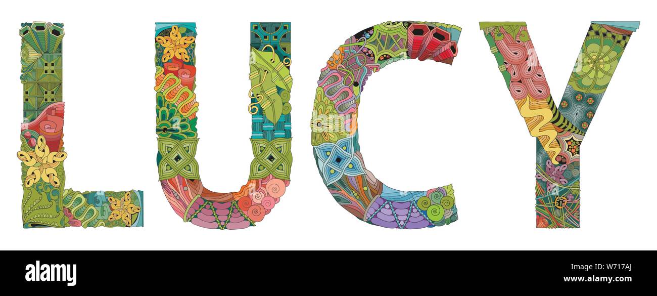 Lucy girl name Stock Vector Images - Alamy