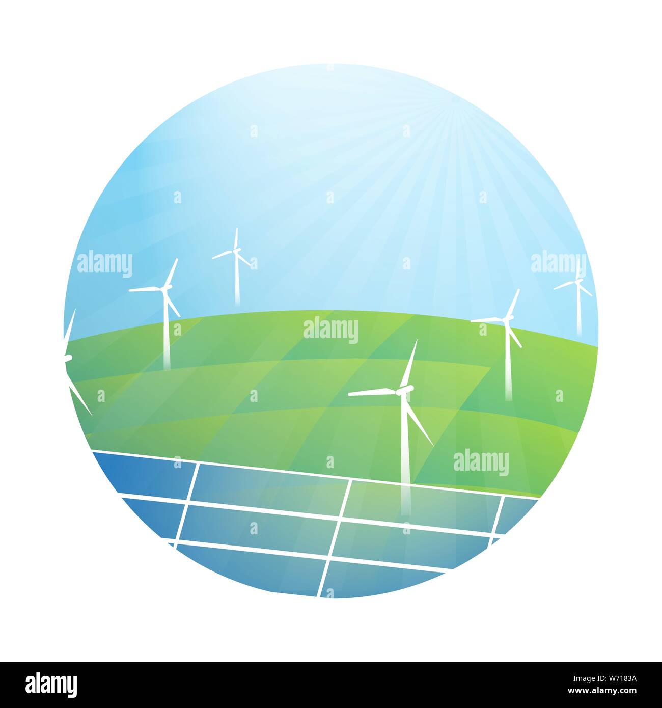 vector illustration about the clean electricity Stock Vector Image ...