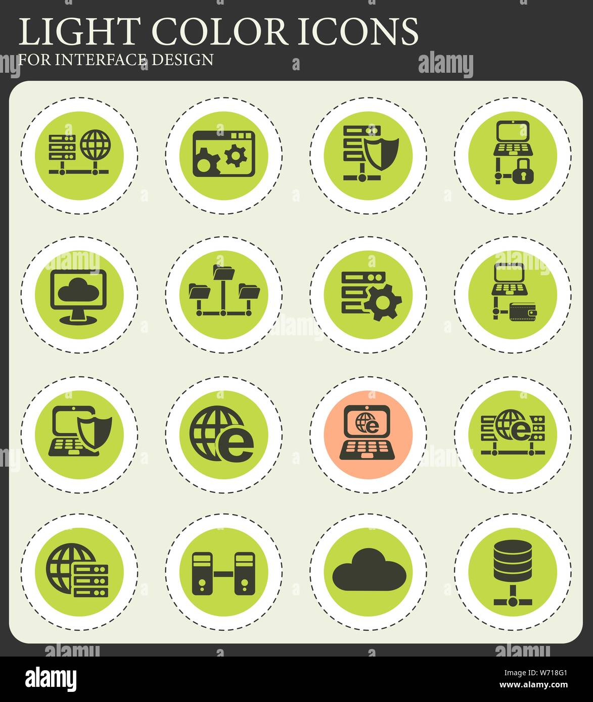 server web icons for user interface design Stock Vector Image & Art - Alamy