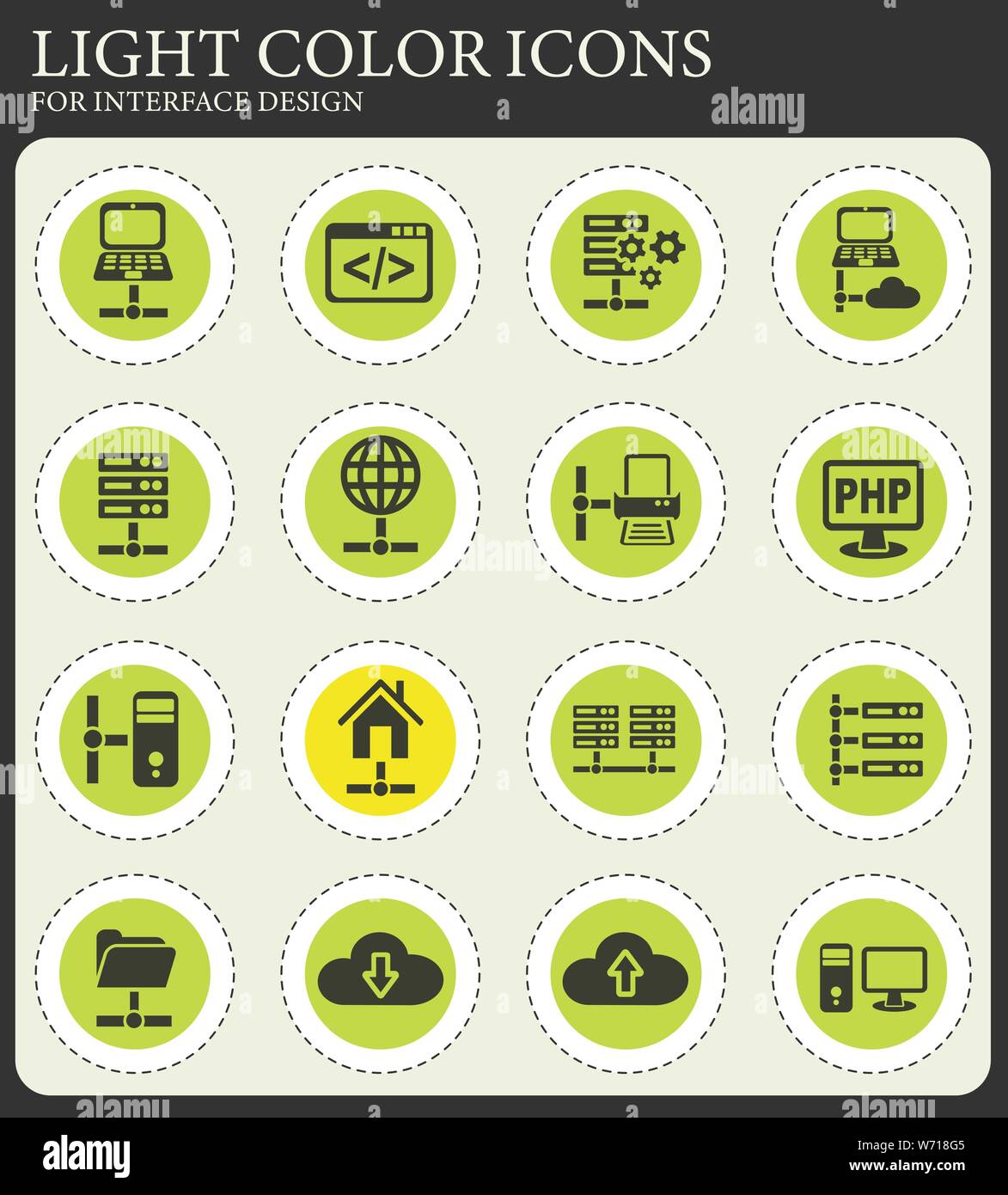 server web icons for user interface design Stock Vector Image & Art - Alamy