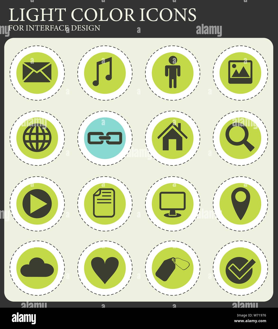 social media web icons for user interface design Stock Vector Image ...