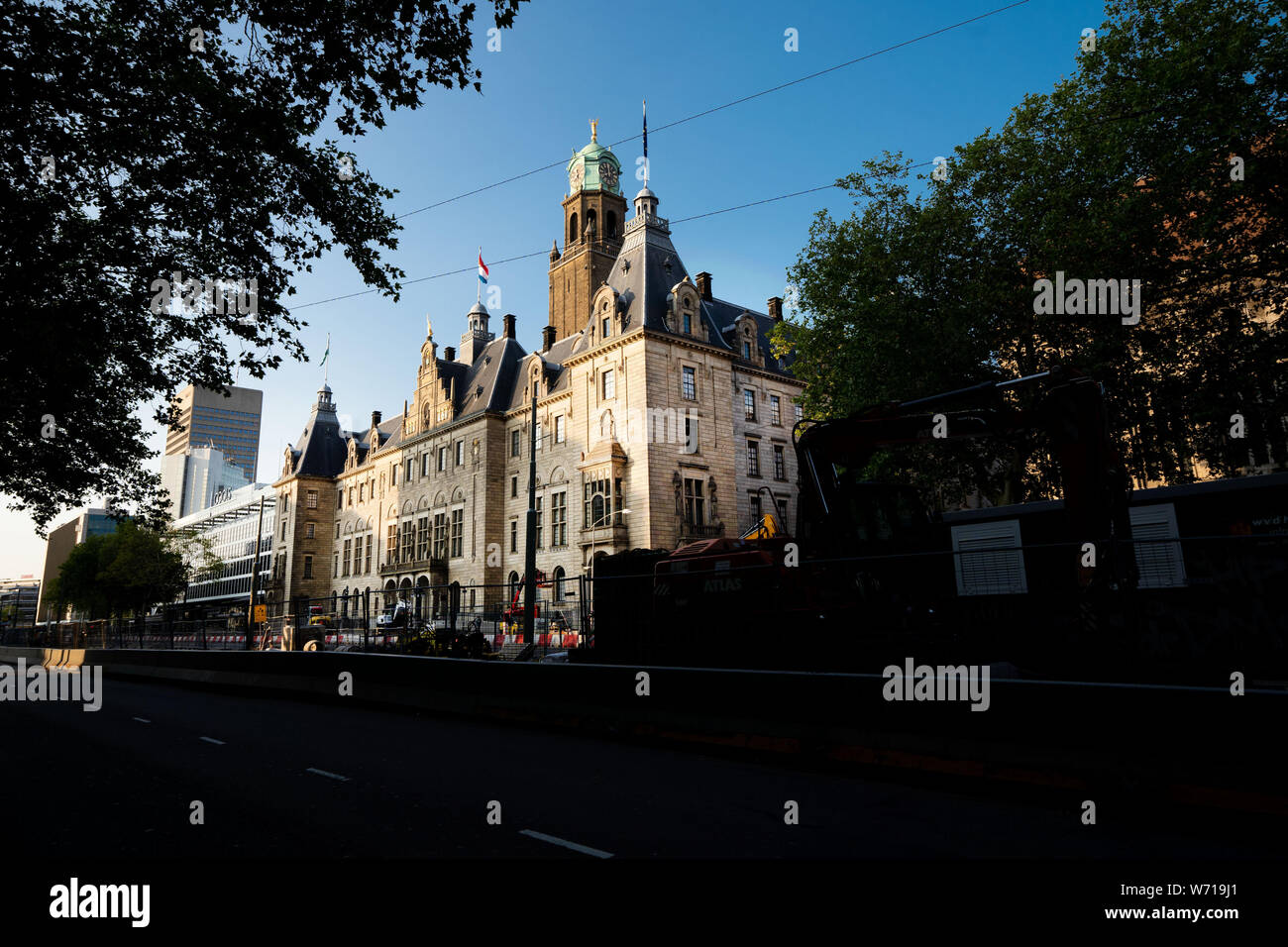 ROTTERDAM, 30-07-2019, Rotterdam landmarks , Rotterdam Town hall ...