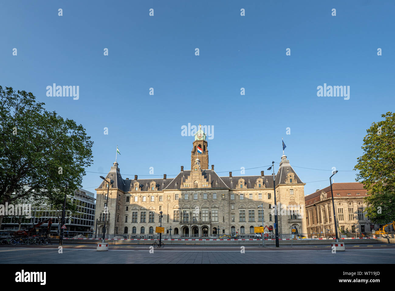 ROTTERDAM, 30-07-2019, Rotterdam landmarks , Rotterdam Town hall ...