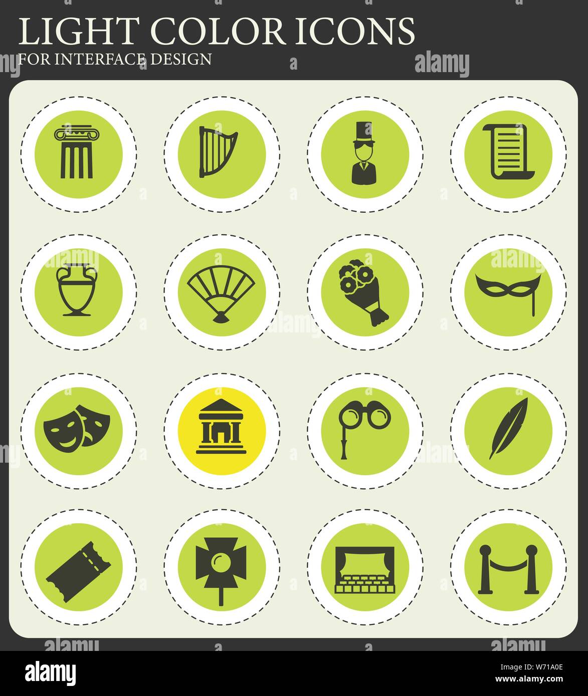 Theatre simply symbols for web and user interface Stock Vector Image ...