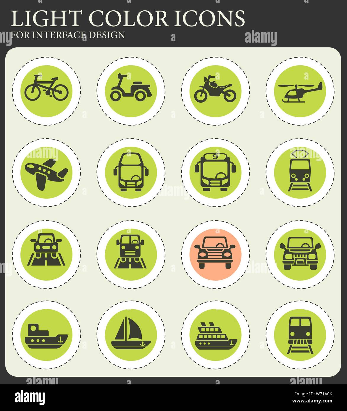 transport web icons for user interface design Stock Vector Image & Art ...