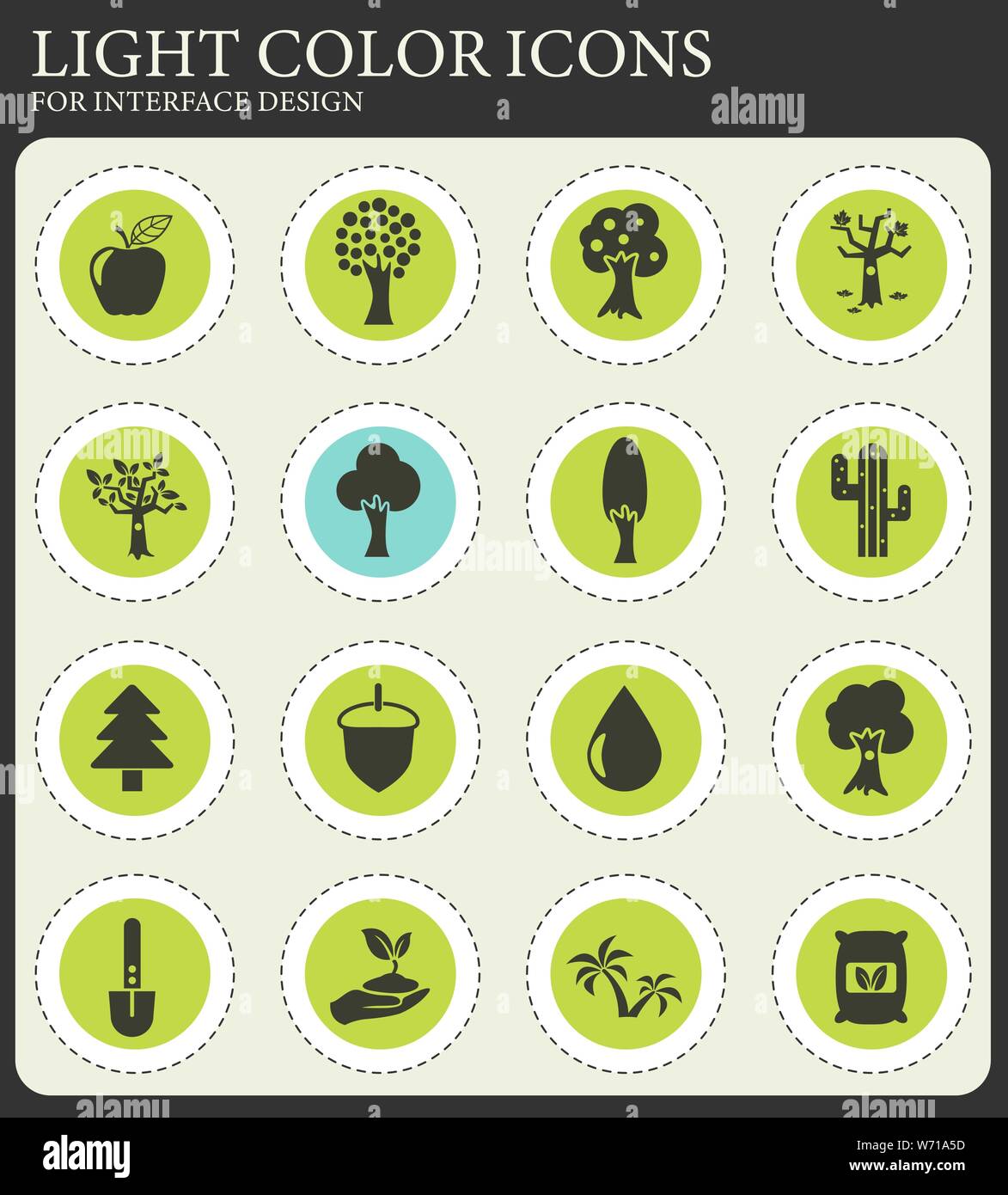 trees vector icons for web and user interface design Stock Vector Image ...
