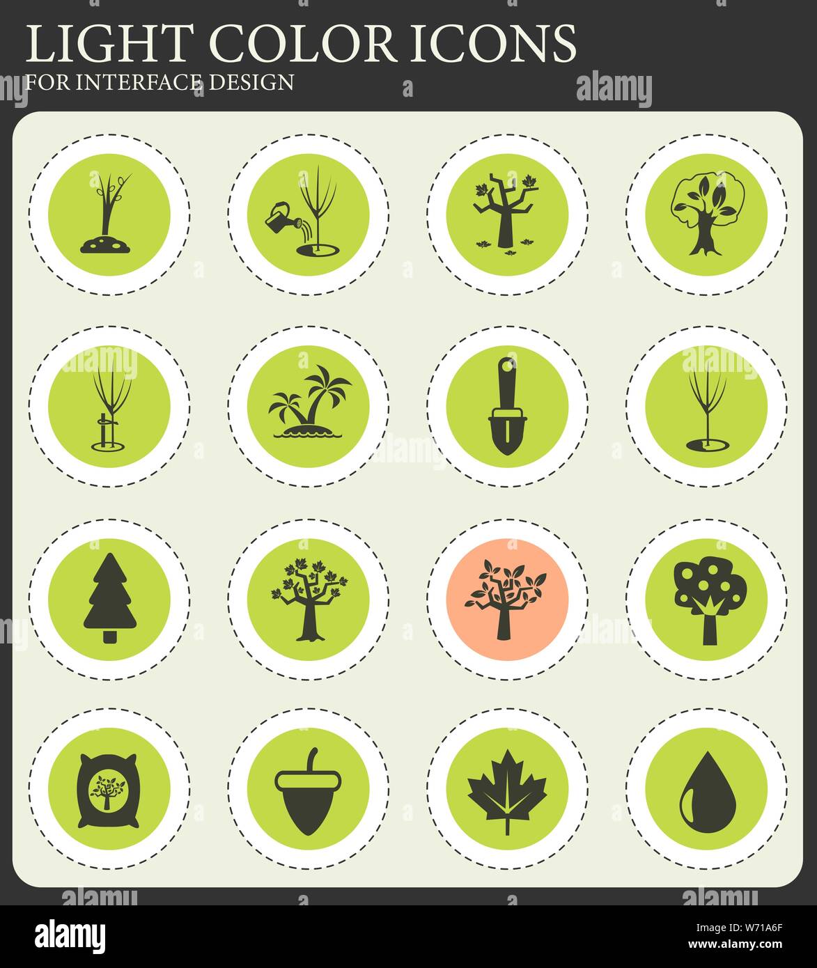 trees web icons for user interface design Stock Vector Image & Art - Alamy