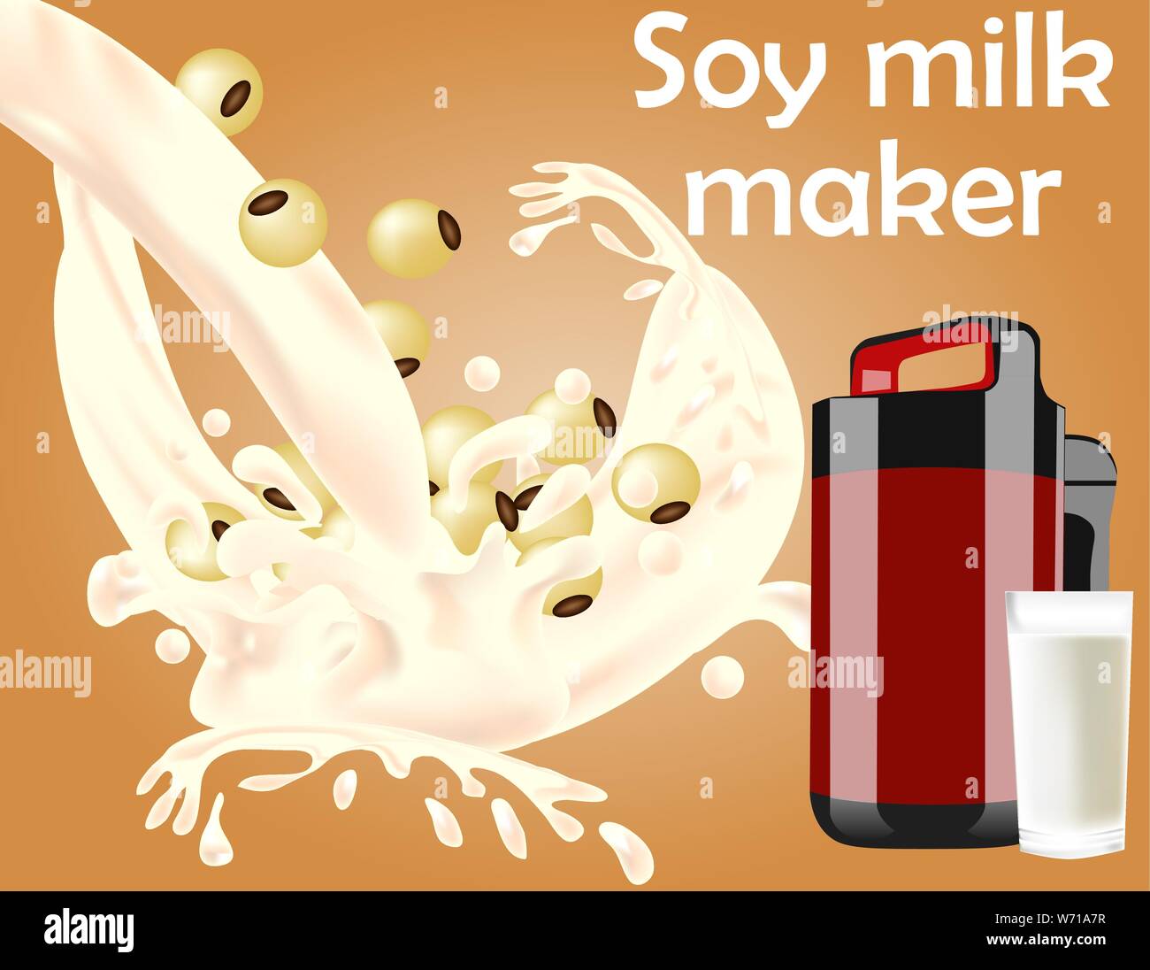 Non dairy vector vectors hi-res stock photography and images - Alamy