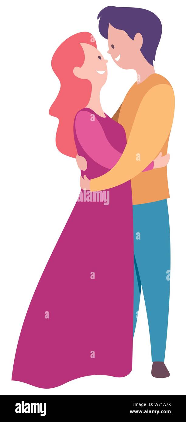 Married couple man holding Stock Vector Images - Alamy