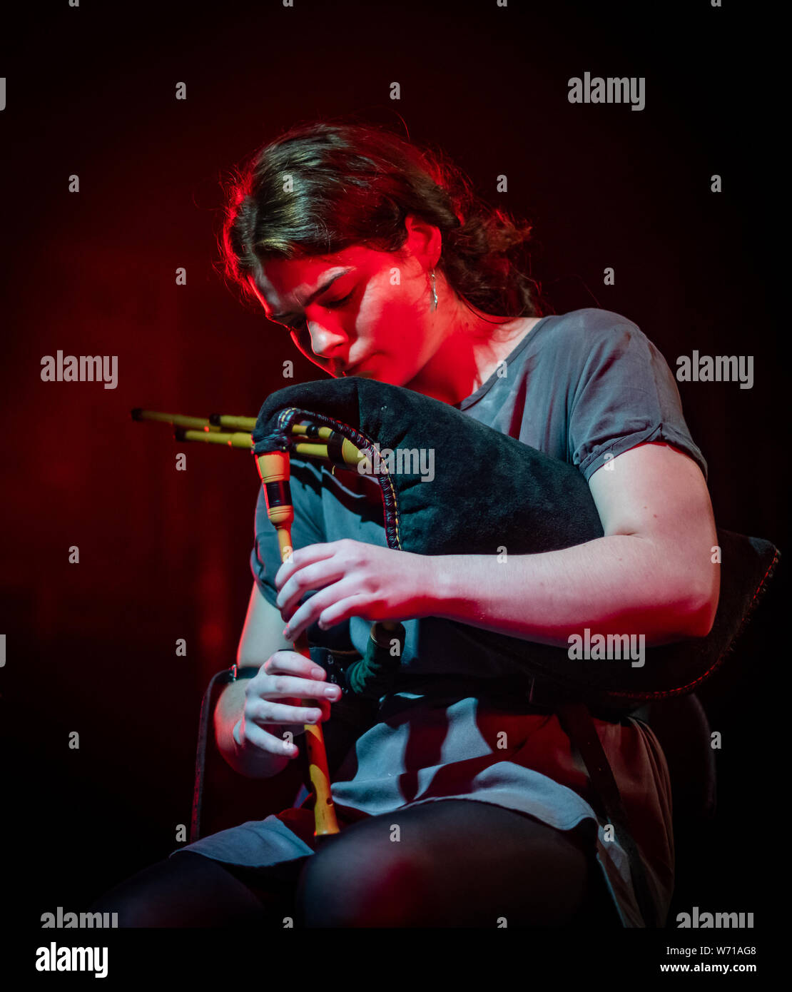Edinburgh, Scotland. Sat 3rd August 2019. Piper Brìghde Chaimbeul ...