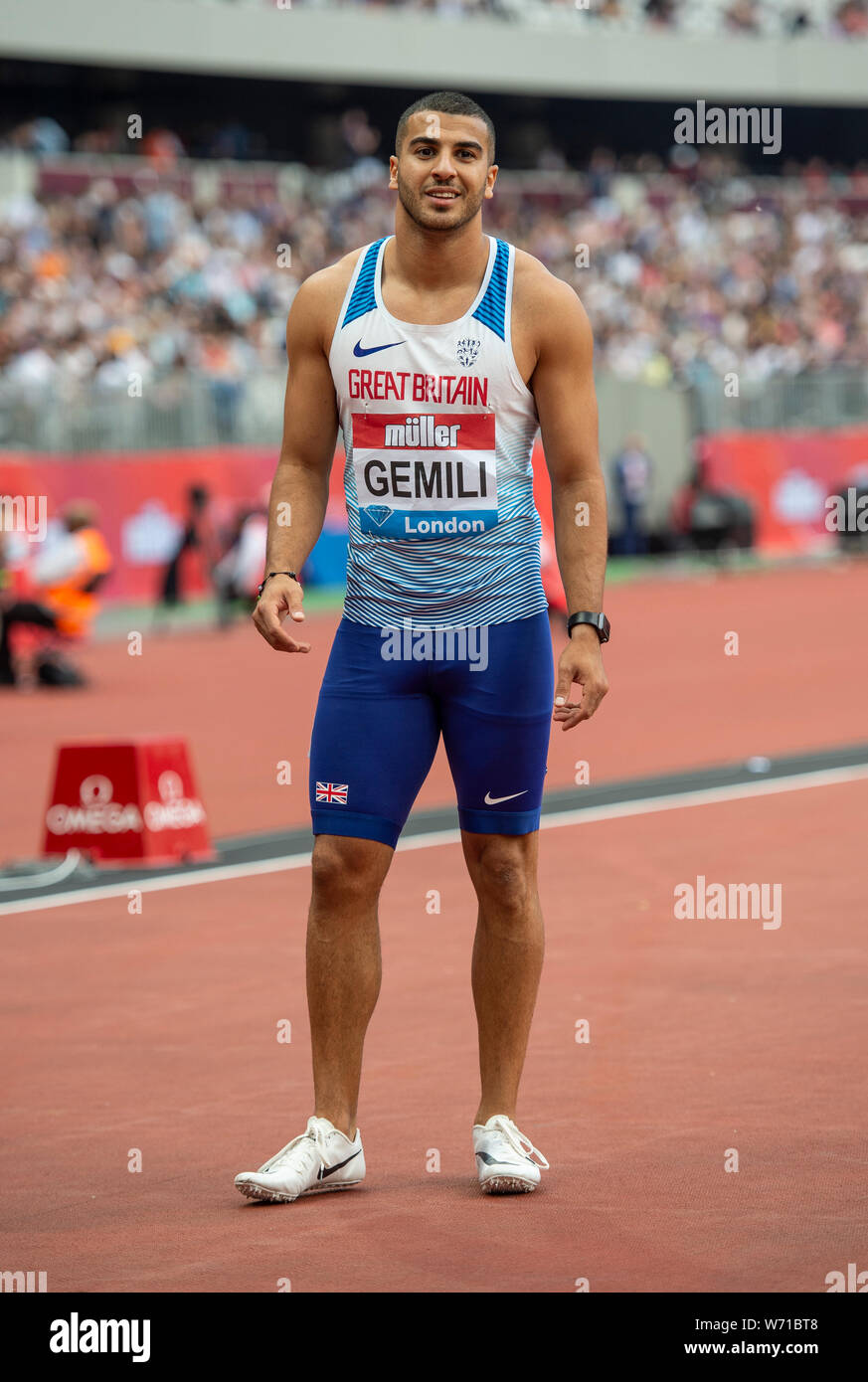 LONDON, ENGLAND - JULY 20: Adam Gemili (GBR) after competing in Men’s ...