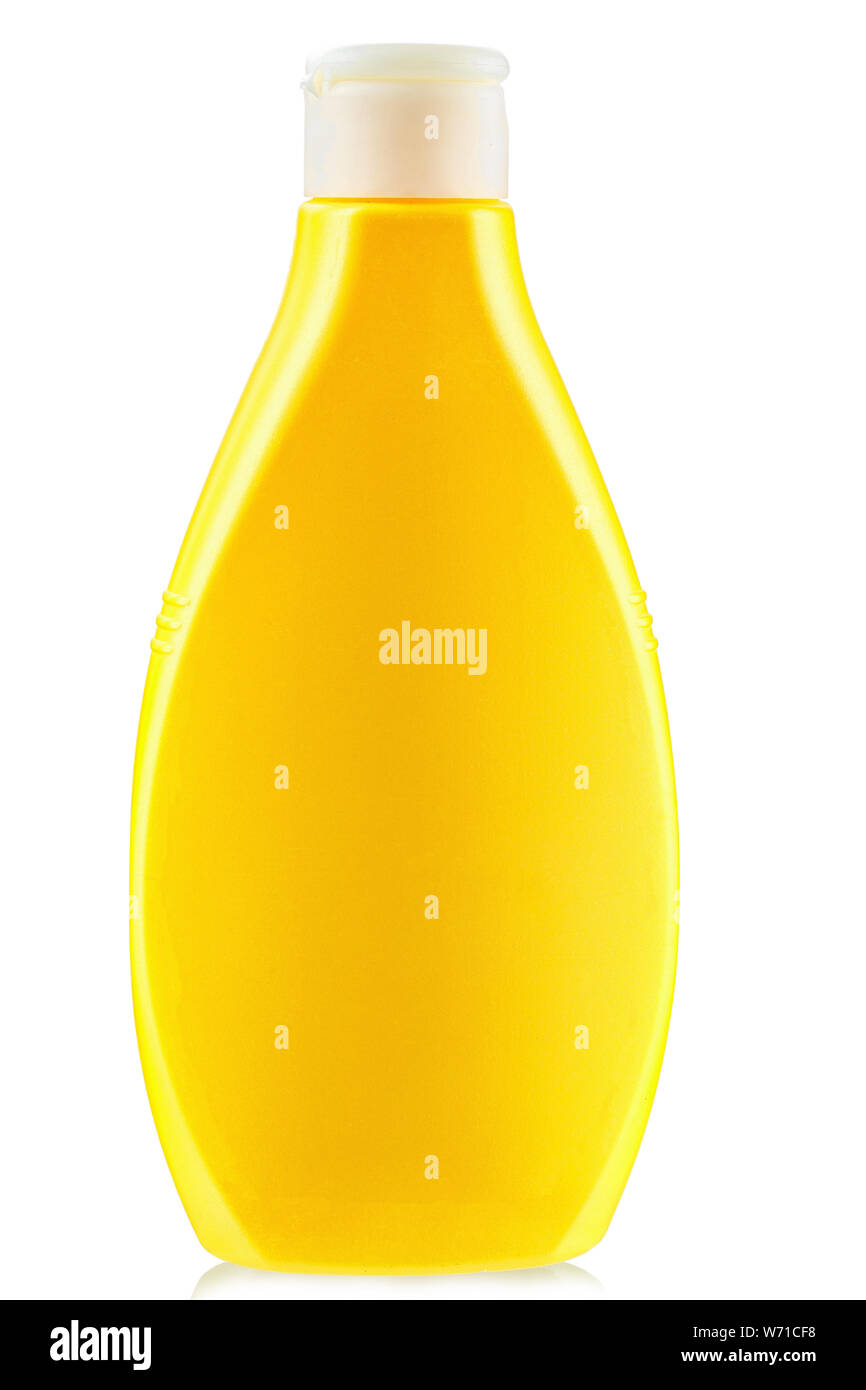 plastic bottle for body care products. shower gel or shampoo without ...