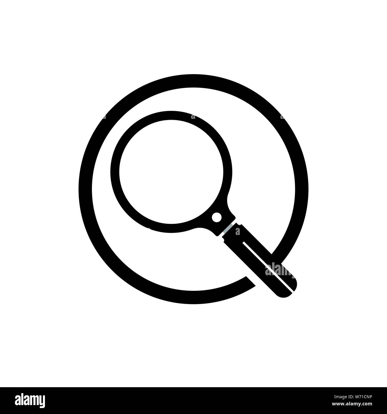 magnifying glass icon. Logo element illustration.magnifying glass ...