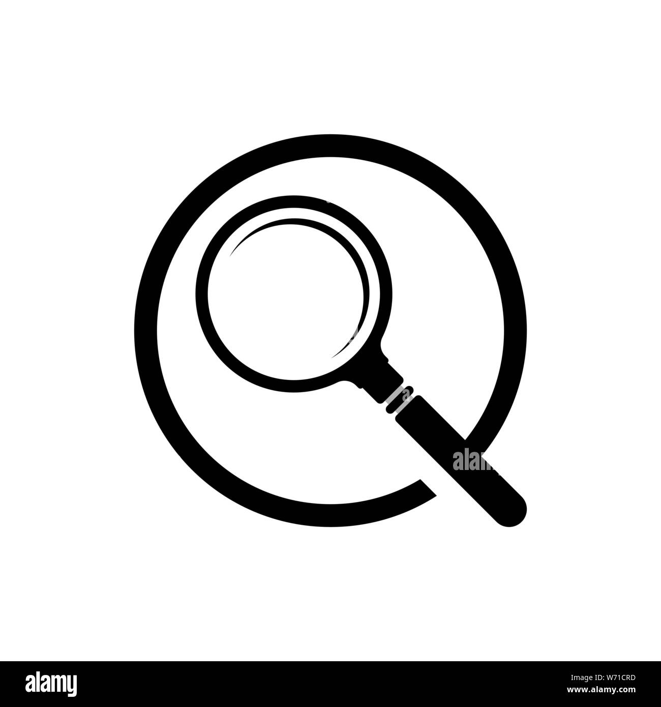 magnifying glass icon. Logo element illustration.magnifying glass ...