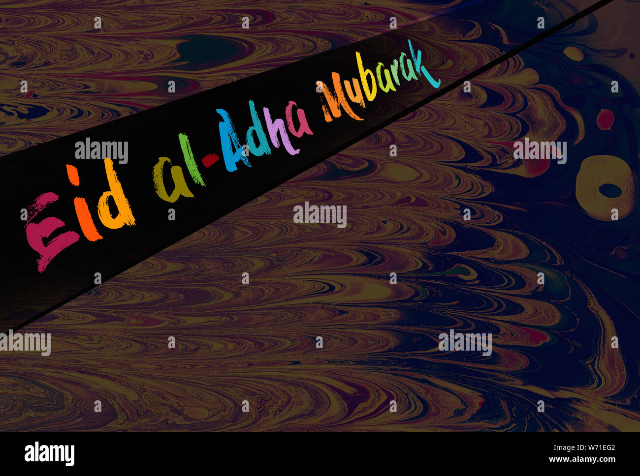 Traditional Ottoman Turkish abstract marbling art patterns as ...