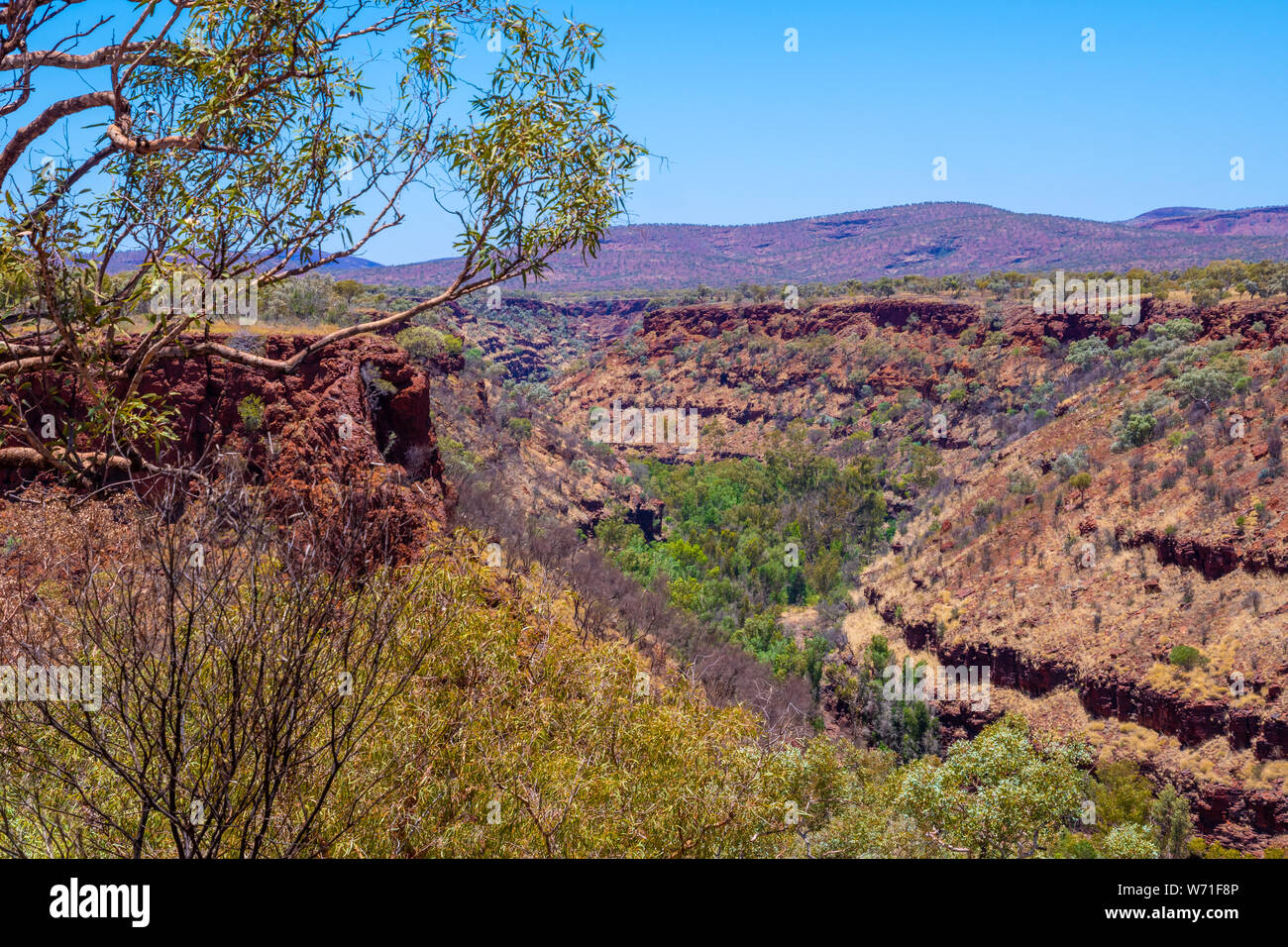 View along Dales Gorge at Karijini National Park Australia Stock Photo ...
