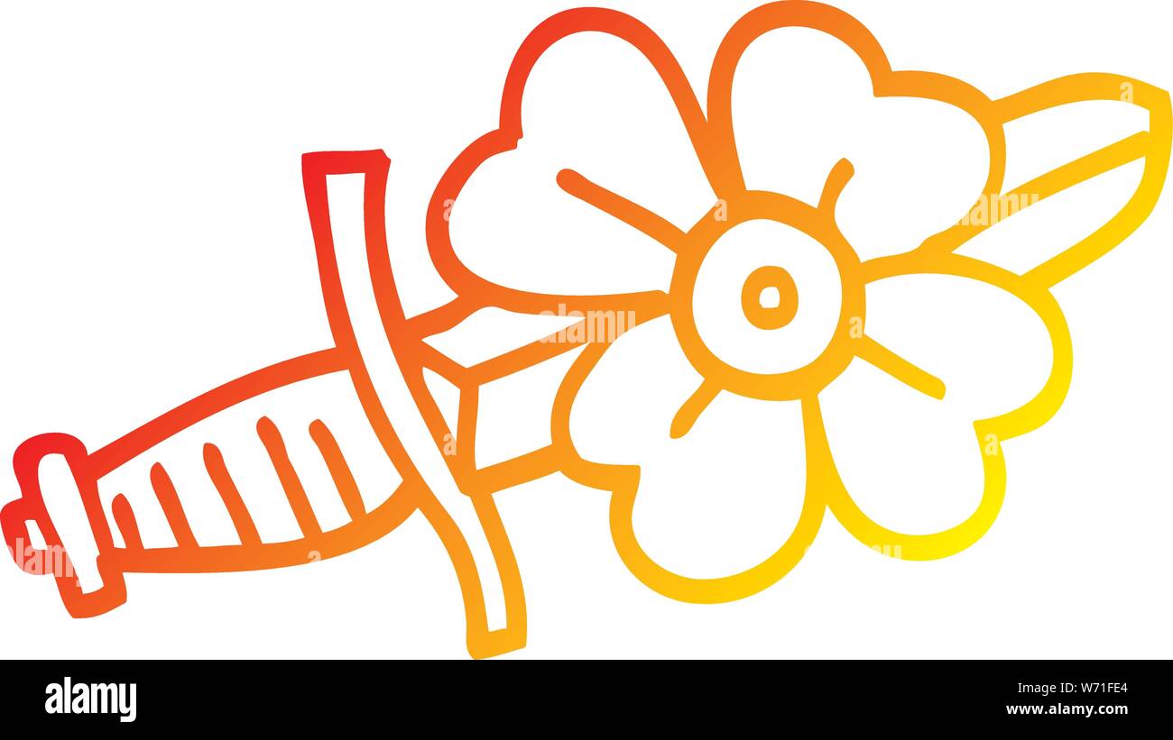 warm gradient line drawing of a cartoon tattoo dagger symbol Stock ...