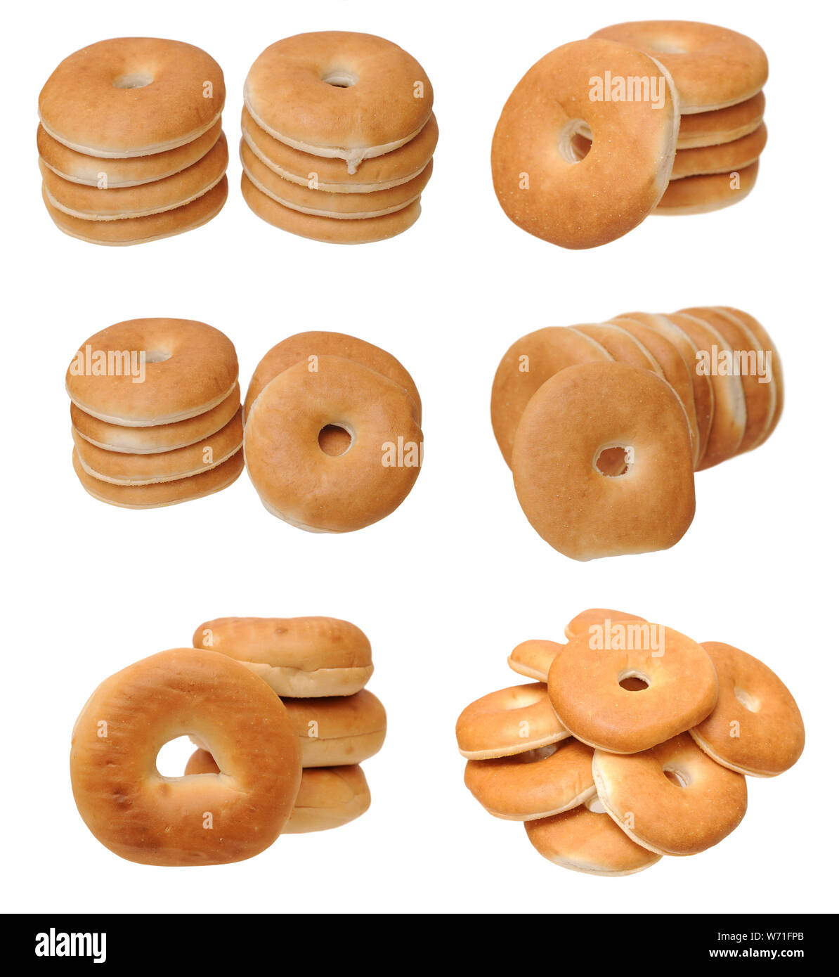 slim bagels isolated on white Stock Photo - Alamy