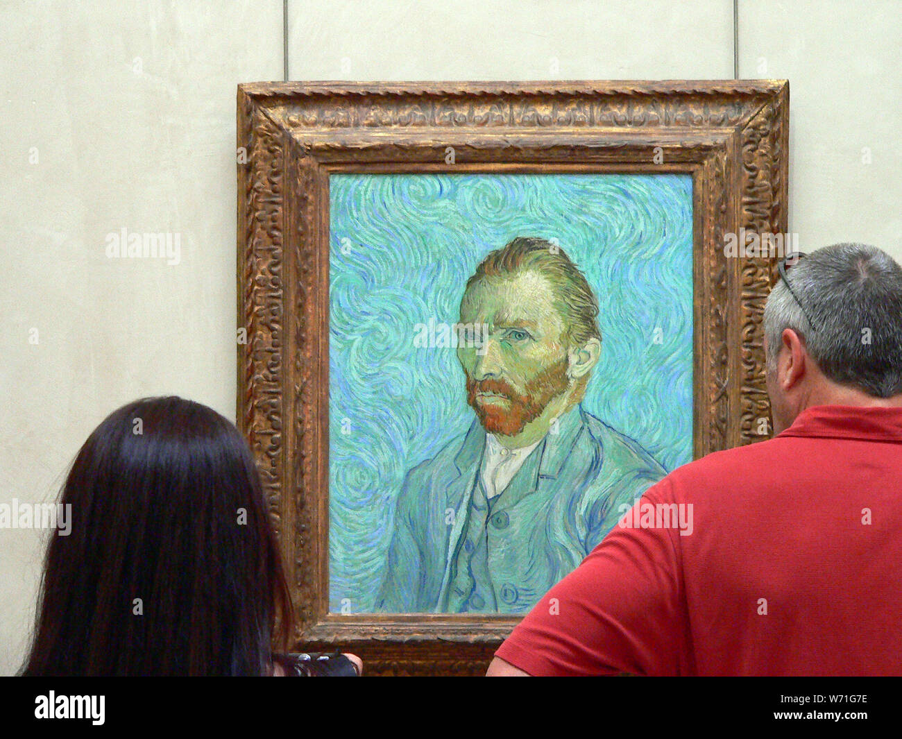 Paris, France, Musee d'Orsay. Vincent Van Gogh canvas self-portrait ...