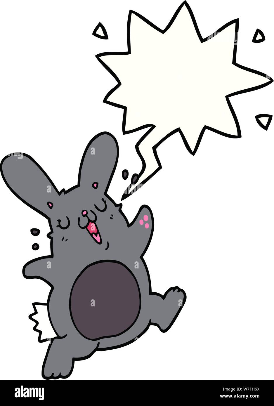 Cartoon illustration rabbit talking Cut Out Stock Images & Pictures - Alamy